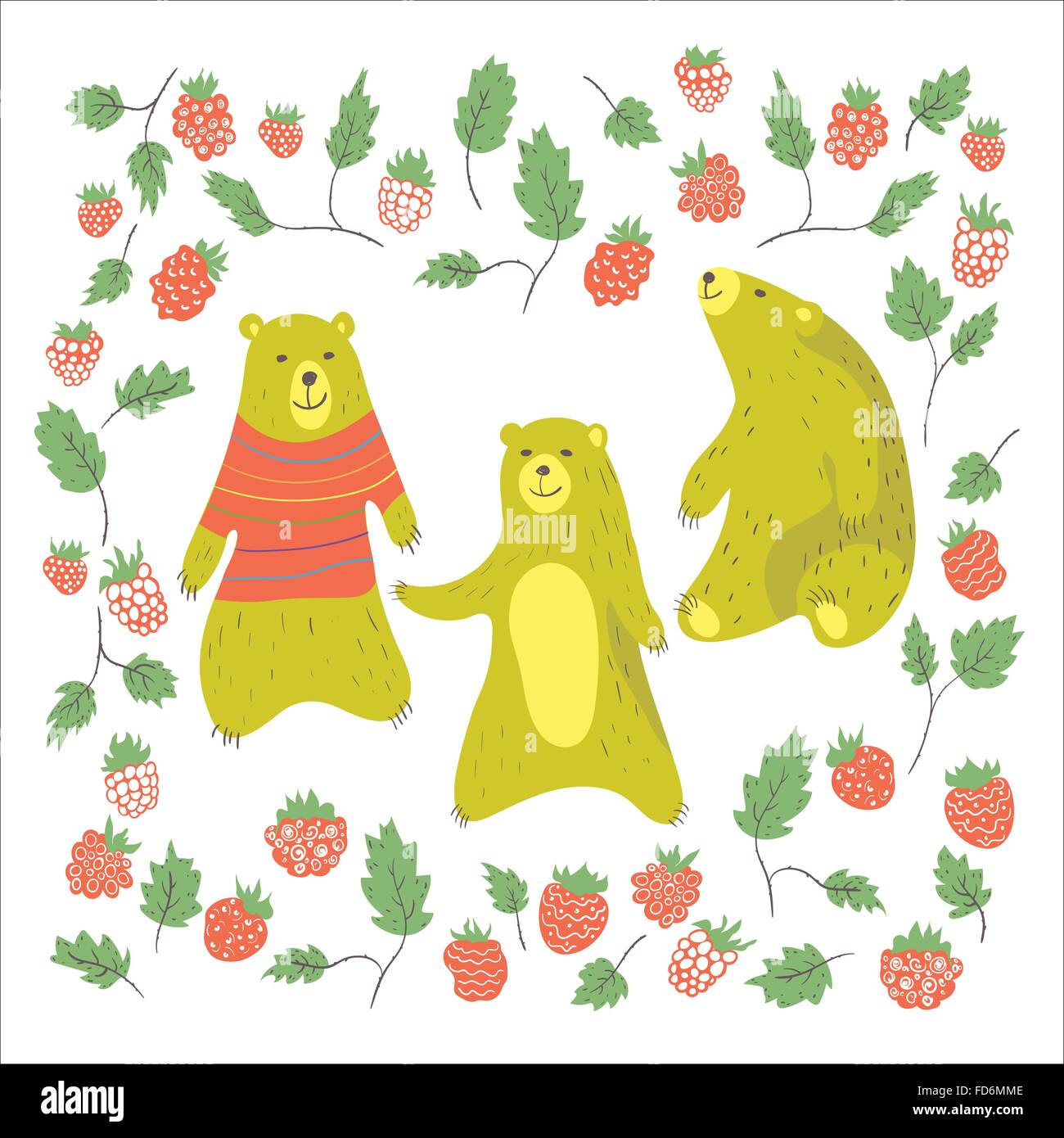 Summer woodland picnic Stock Vector Images - Alamy