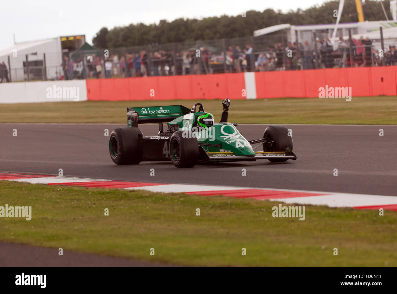 Martin Stretton waving to the crowd after winning the FIA Masters ...