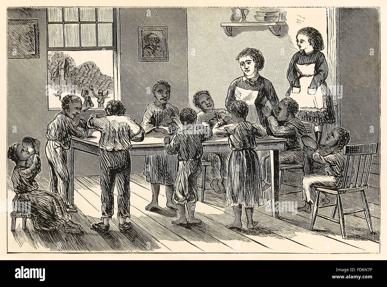 'Colored children eating soup in the author's dining room.' from ‘The ...