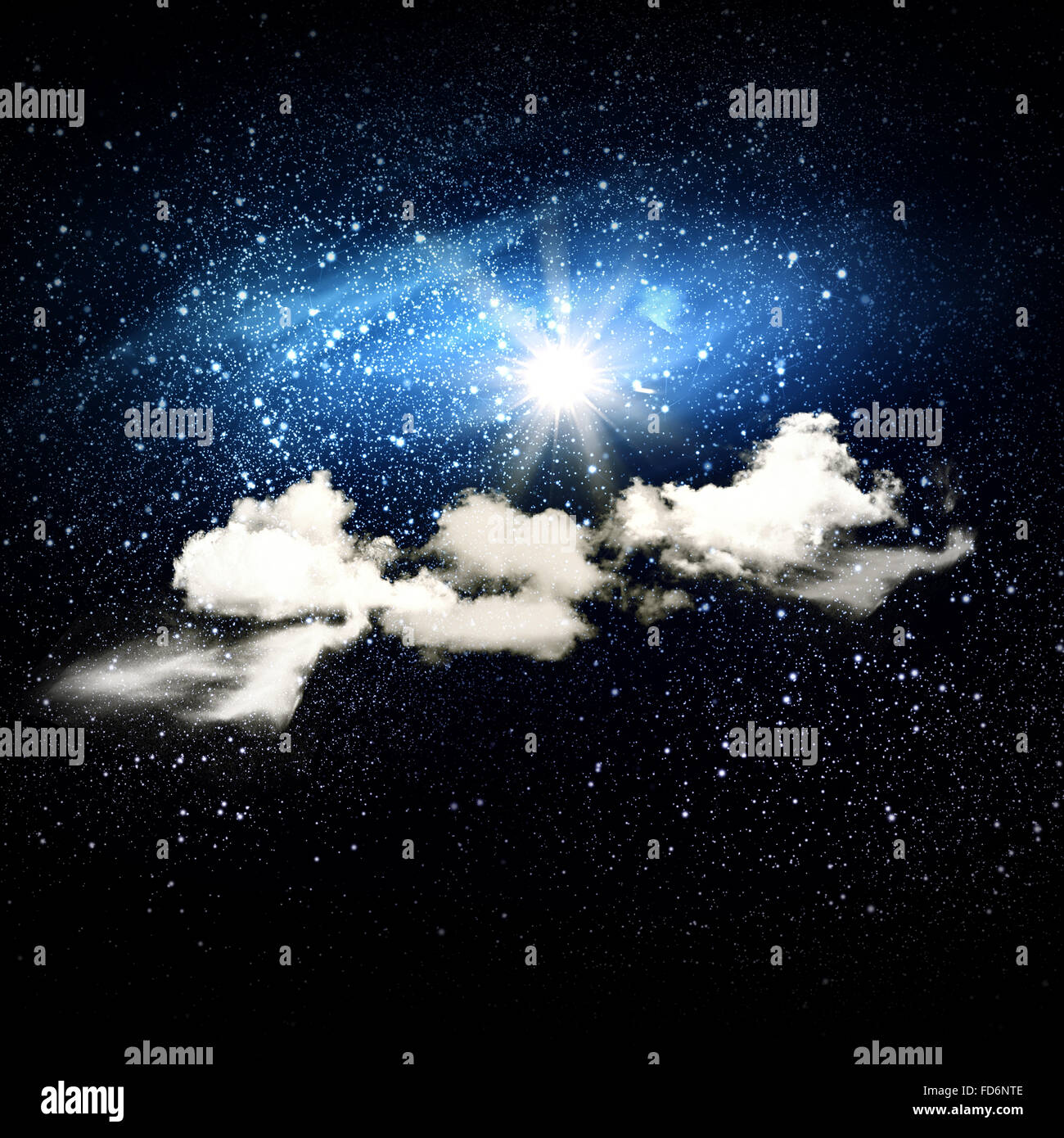 Background image of night sky with bright stars Stock Photo - Alamy