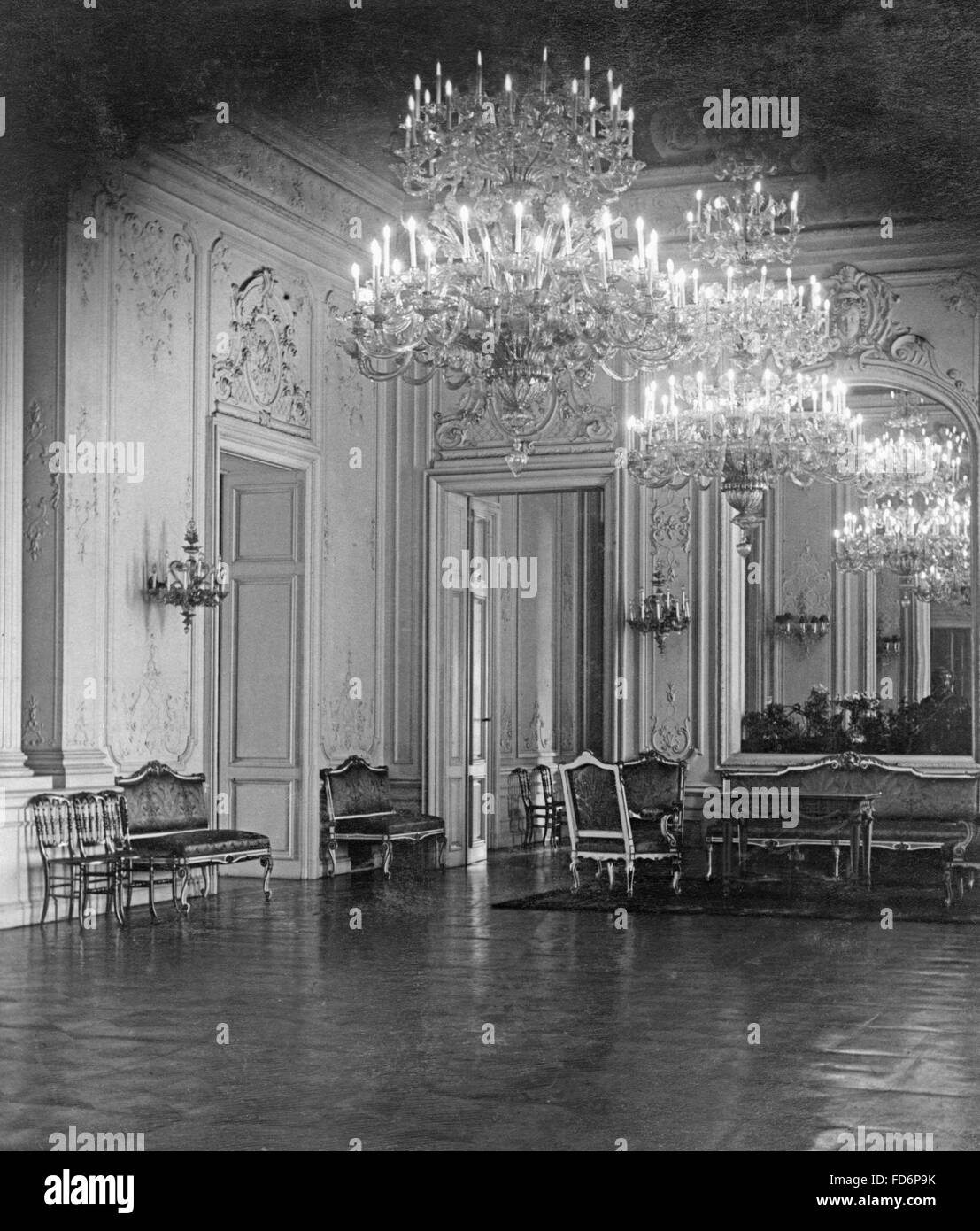 Ballroom of the German Embassy in Vienna around 1908 Stock Photo - Alamy