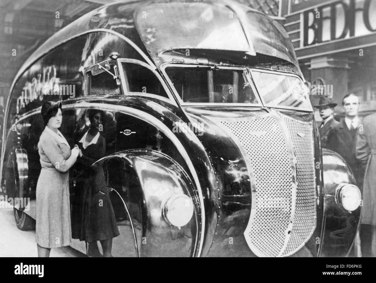 A streamlined truck presented on the London Motor Show, 1933 Stock ...