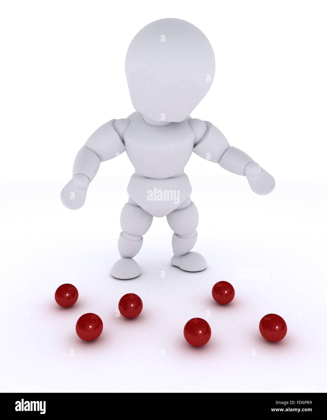 3D render of a man juggling with red balls-dropped Stock Photo - Alamy