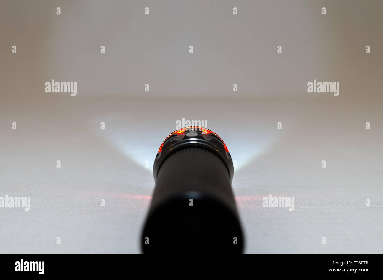 black small led flashlight isolated Stock Photo - Alamy