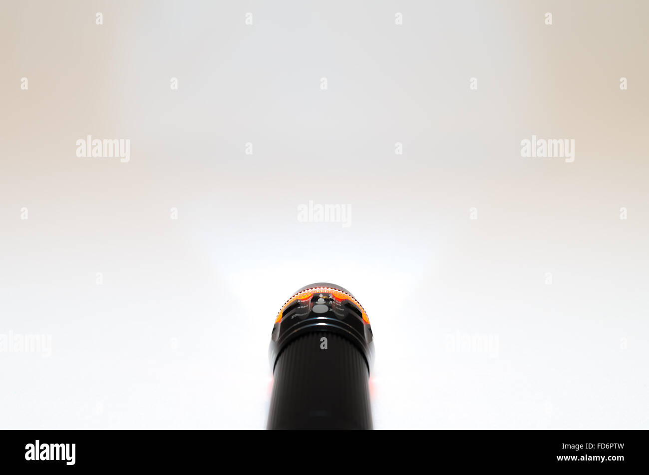 black small led flashlight isolated Stock Photo - Alamy