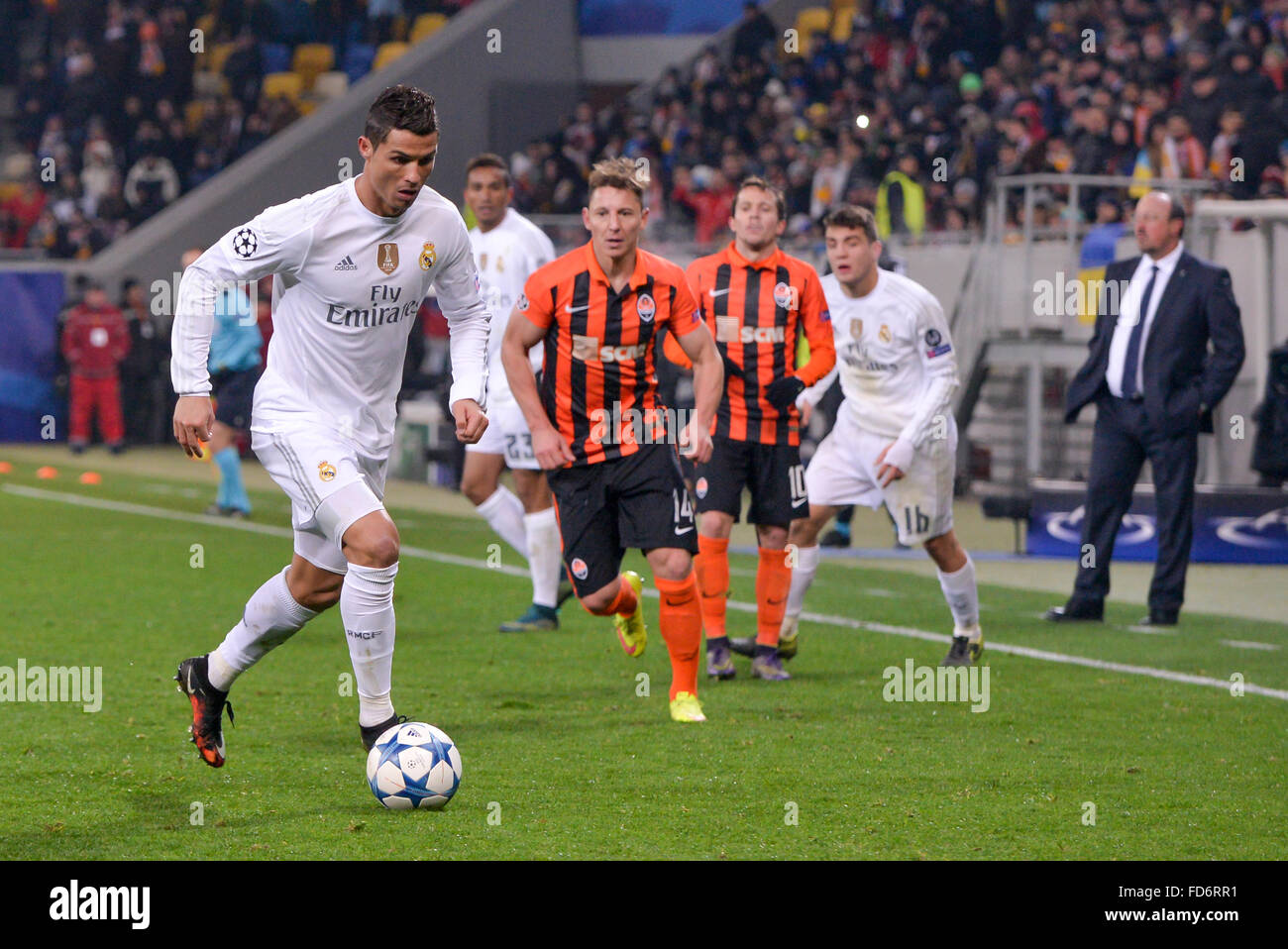 Cristiano Ronaldo (№7) forward of FC Real Madrid during soccer match ...