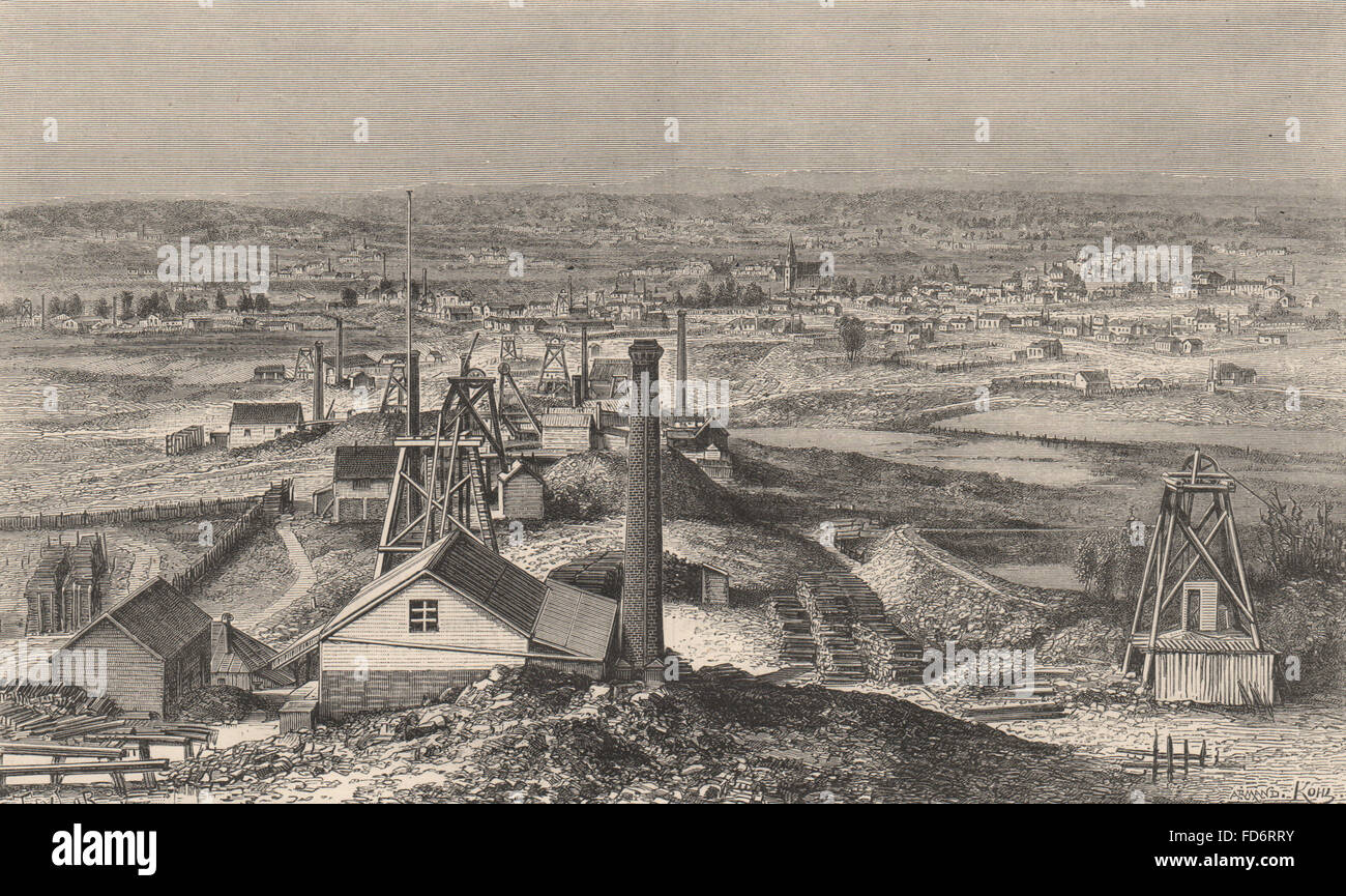 VICTORIA: Sandhurst, centre of Quartz-reef Gold-mining. Australia ...