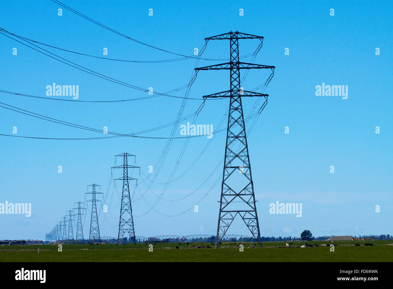 Power distribution lines poles hi-res stock photography and images - Alamy