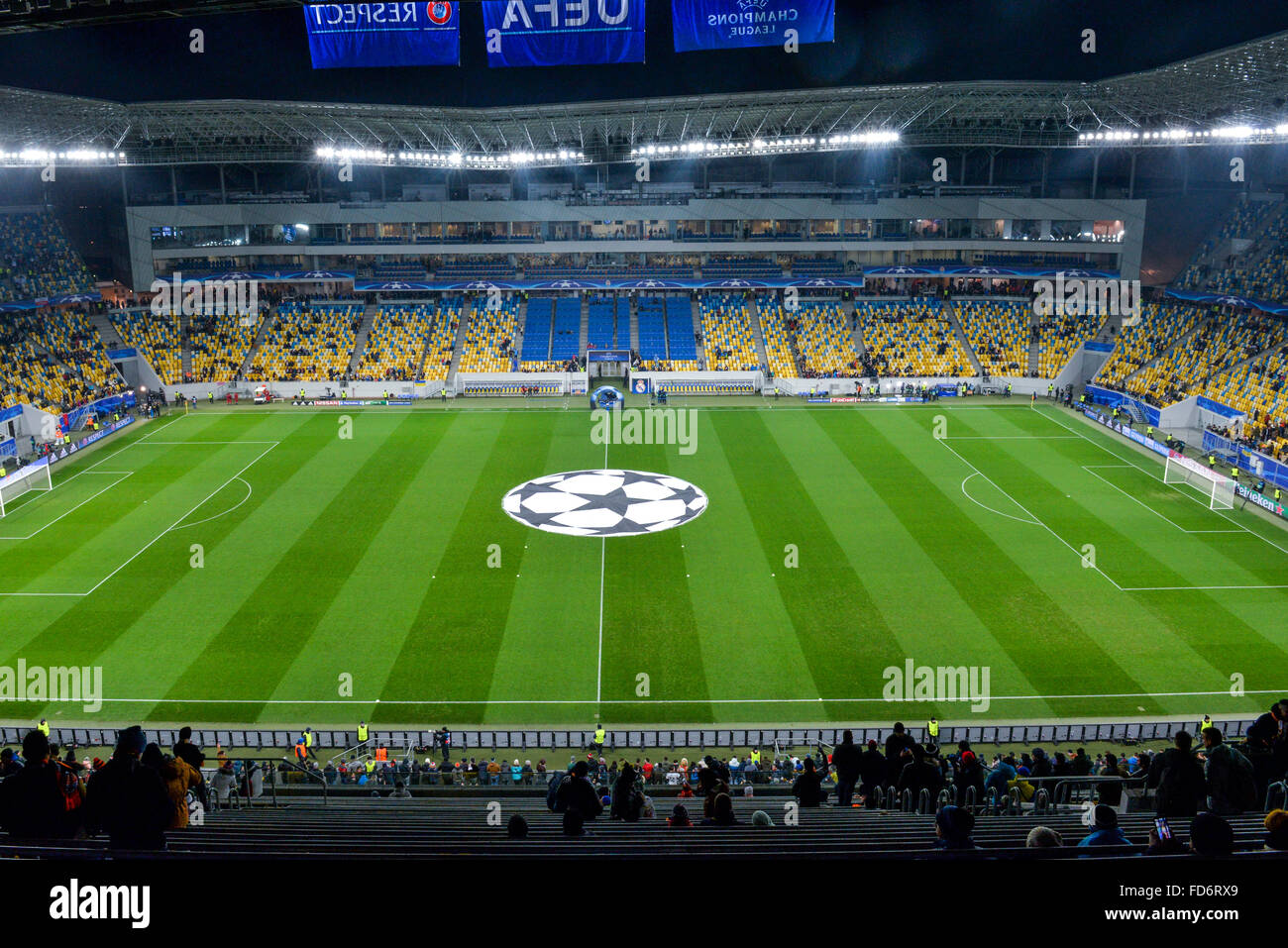 View from the top of Arena-Lviv football stadium UEFA Stock Photo - Alamy