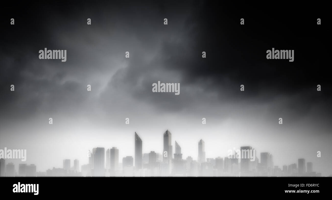 Dark background image of modern city scene Stock Photo - Alamy