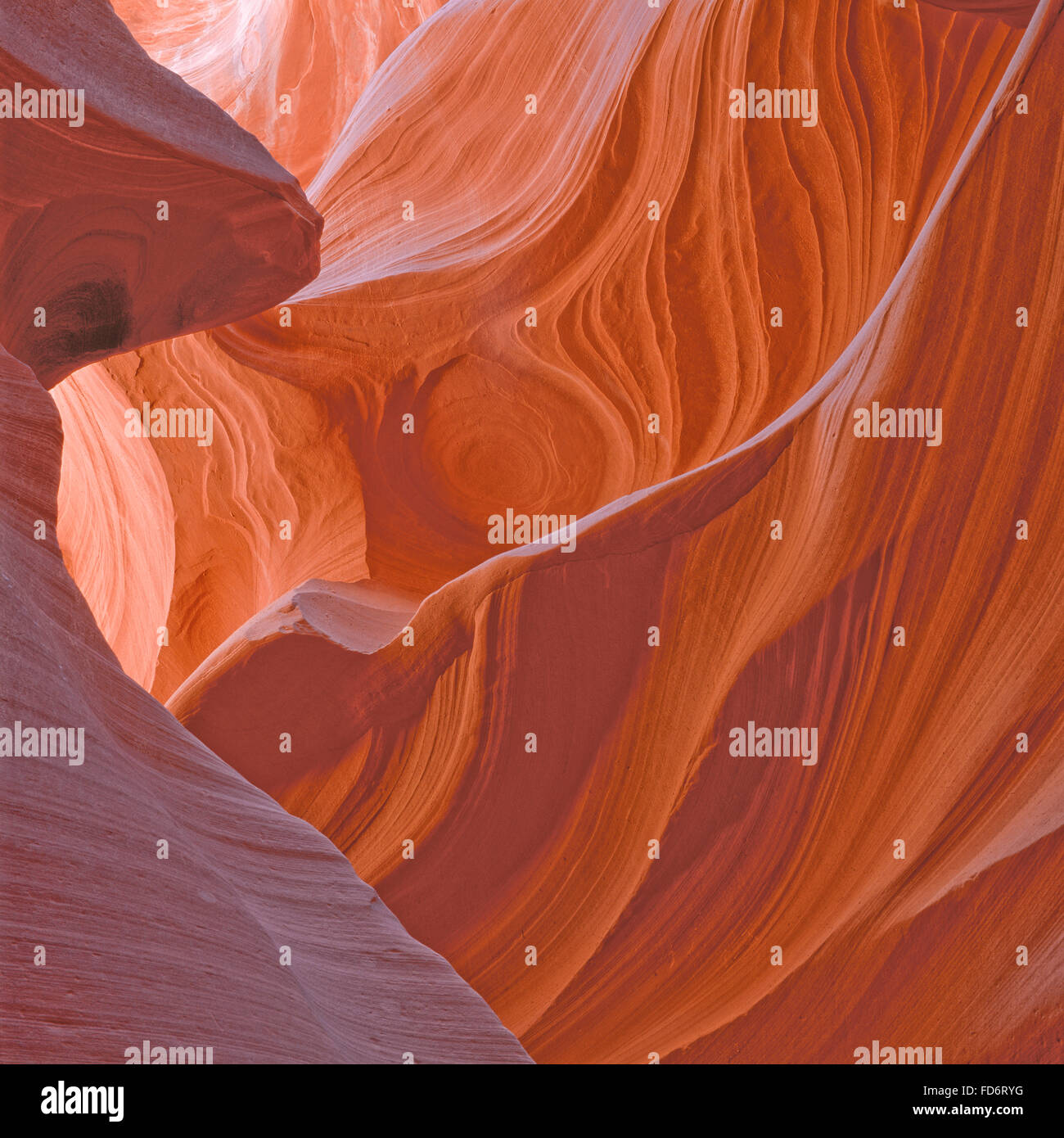 sandstone wave formations in lower antelope canyon on the navajo indian ...