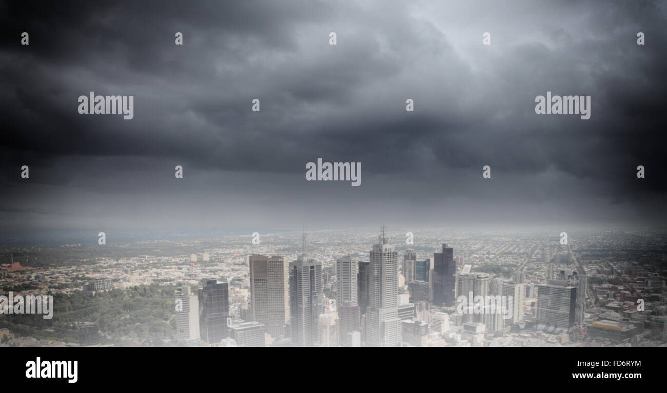 Dark background image of modern city scene Stock Photo - Alamy