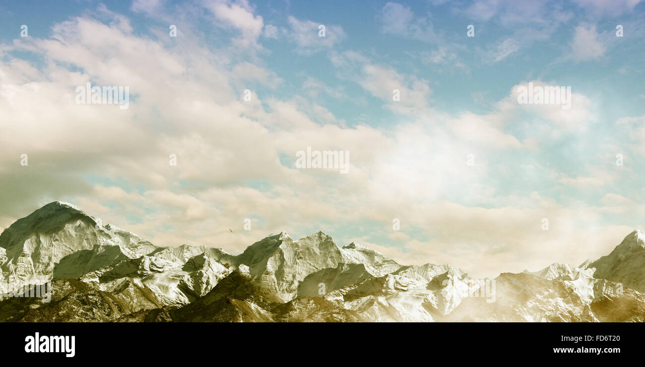 Background image of mountain view in sunny day Stock Photo - Alamy