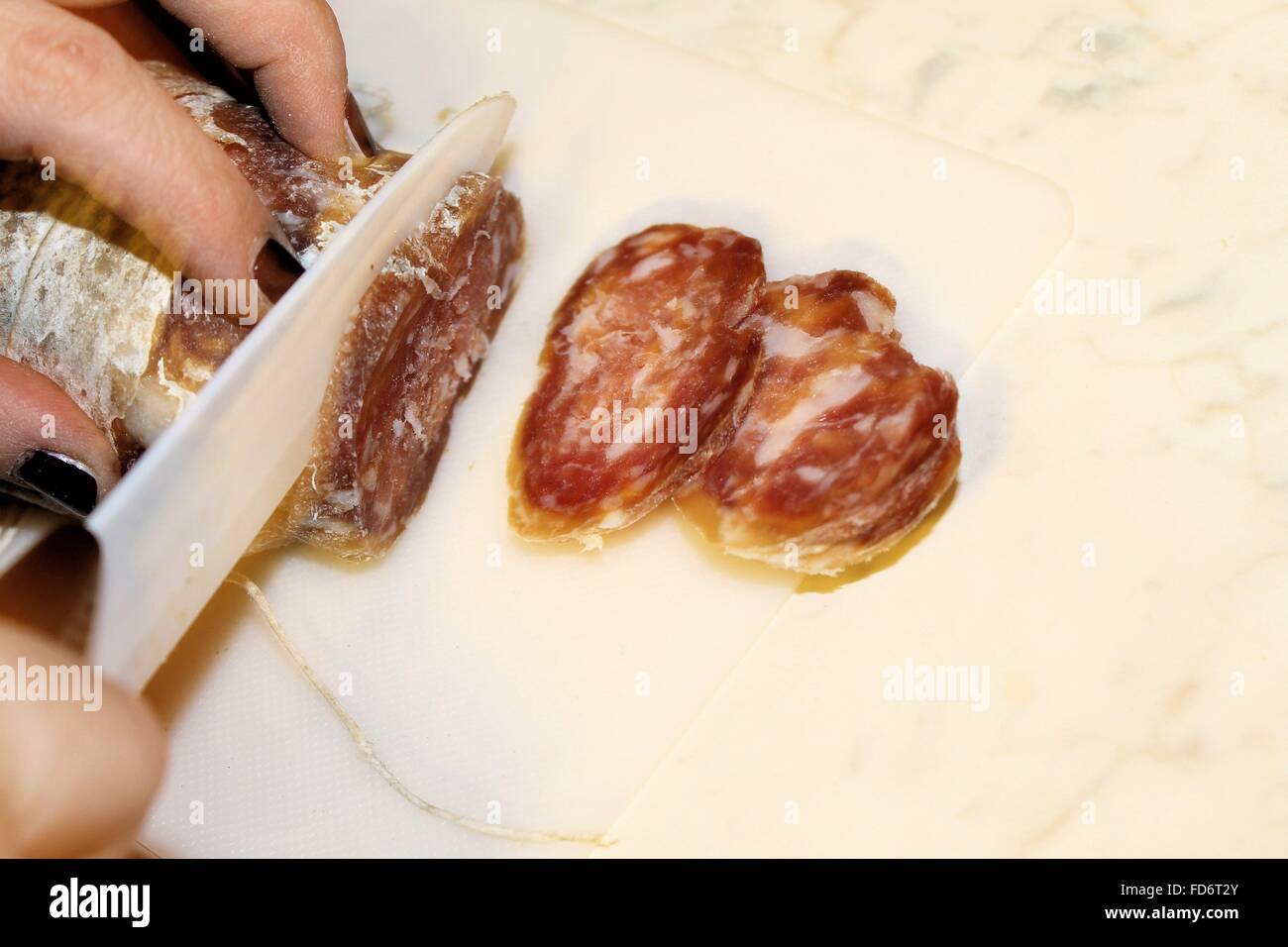 Salami knife hi-res stock photography and images - Alamy
