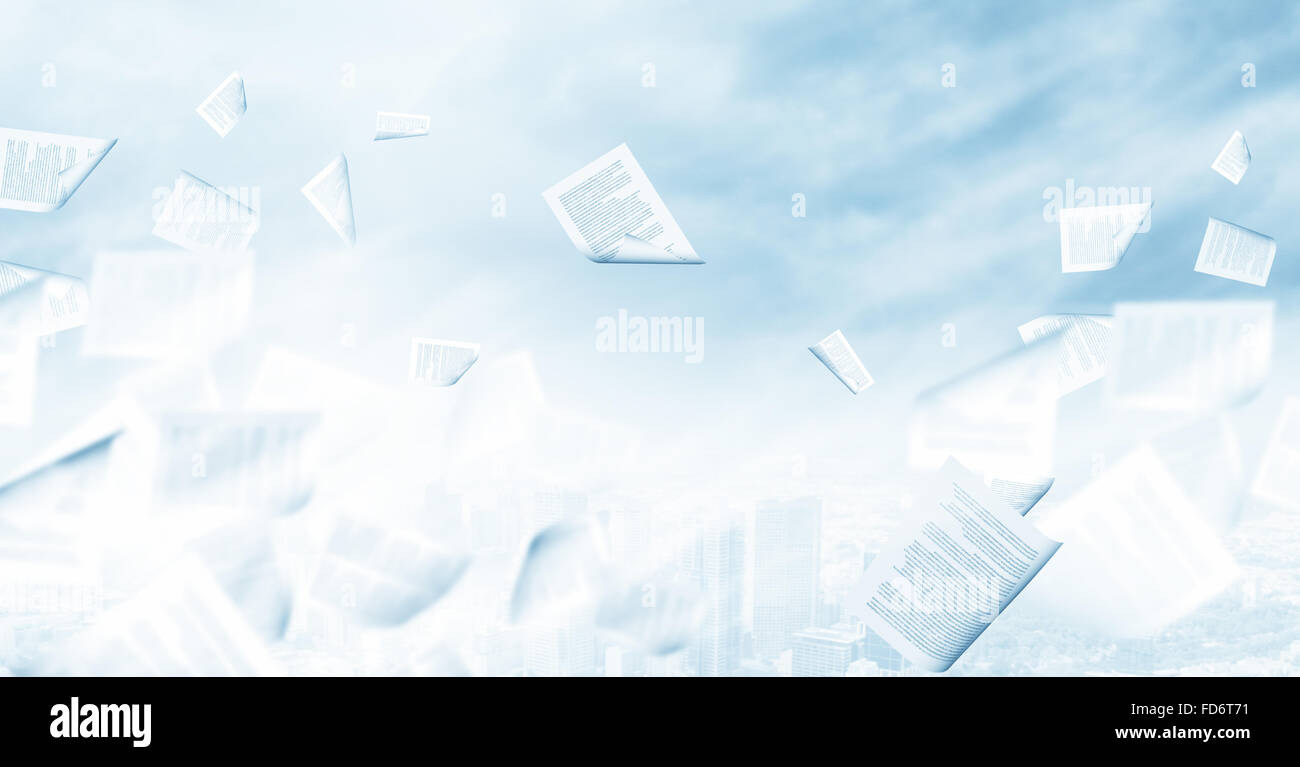 Papers flying wind hi-res stock photography and images - Alamy