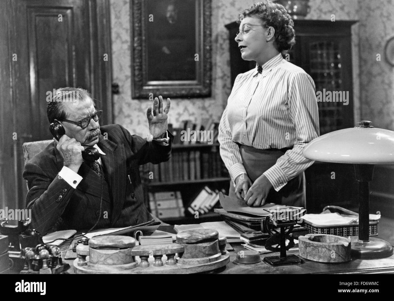 Talking boss Black and White Stock Photos & Images - Alamy