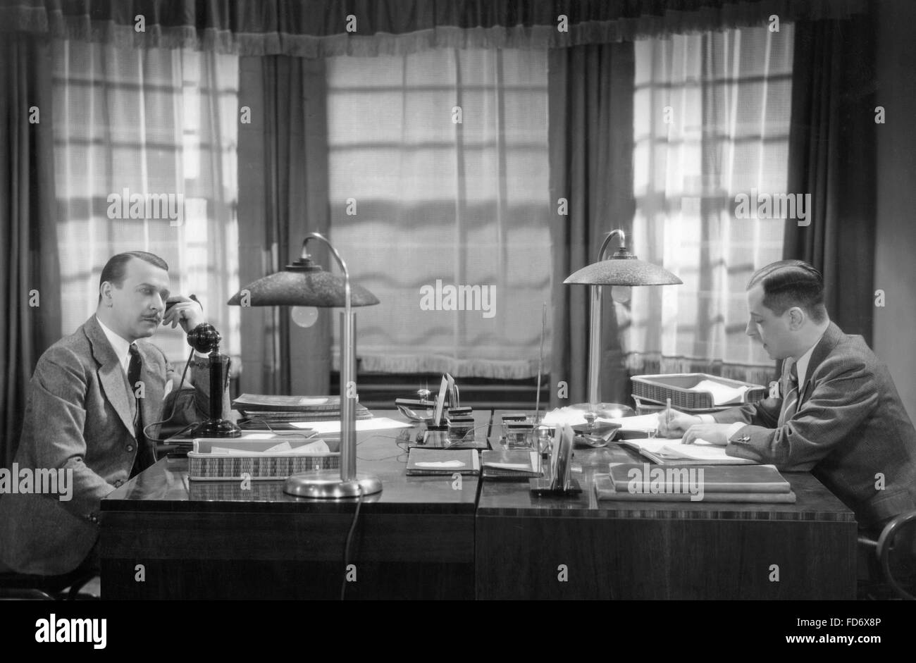 Georg Alexander and Hans Leisner Fischer in 'Der Doppelgaenger', 1934 ...