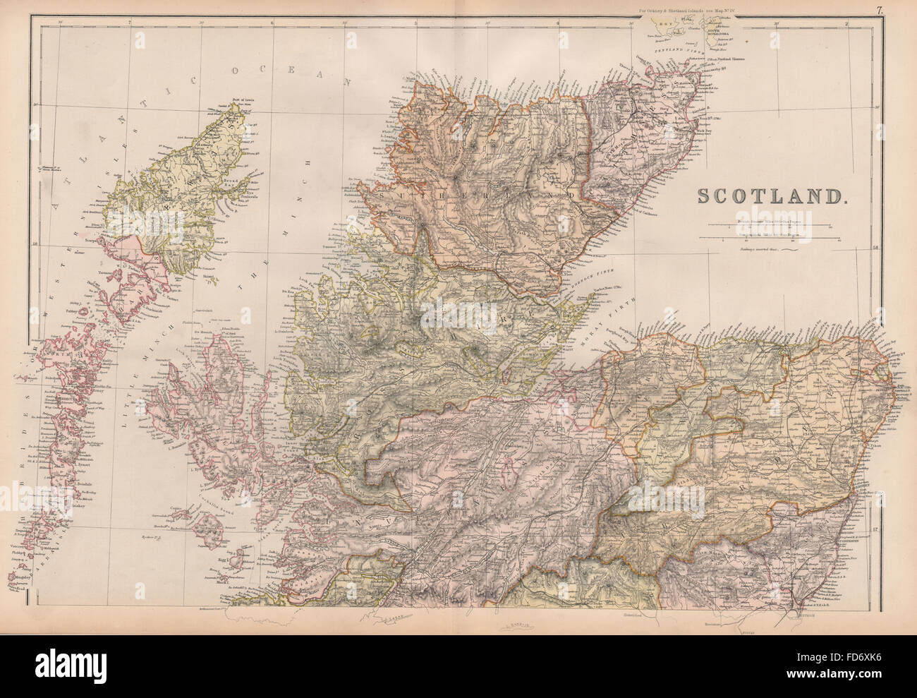 Western isles scotland map hi-res stock photography and images - Alamy