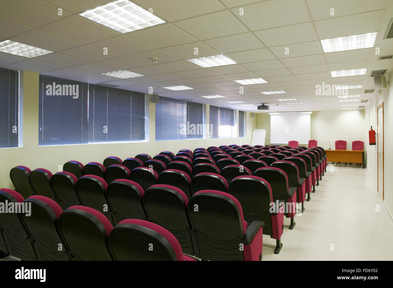 Classroom interior with chairs and board. Horizontal Stock Photo - Alamy