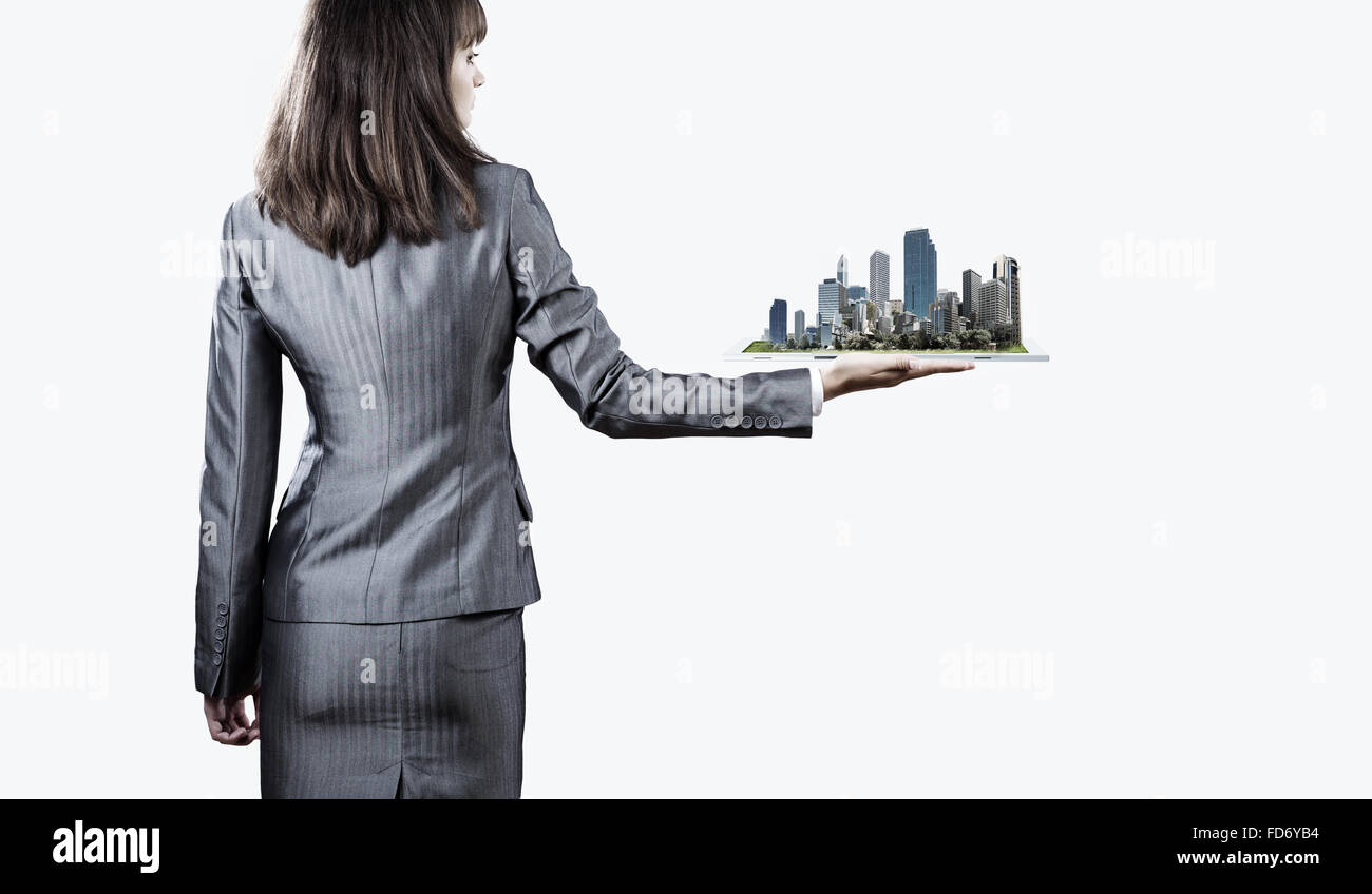 City in virtual reality Cut Out Stock Images & Pictures - Alamy