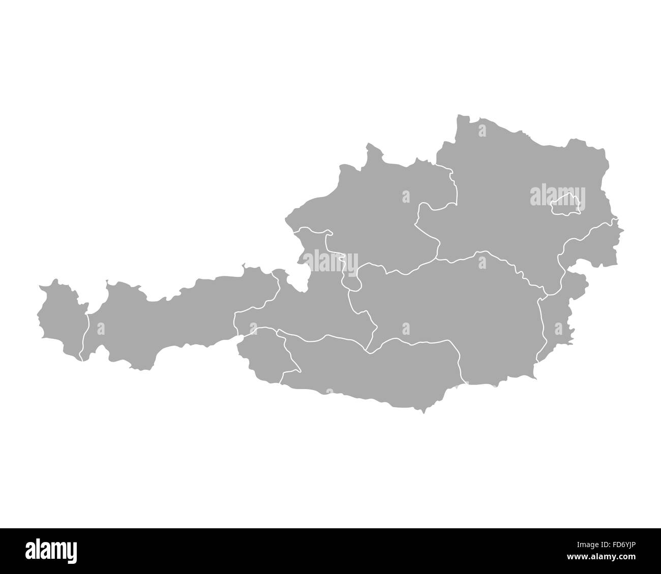 Map of Austria Stock Photo - Alamy