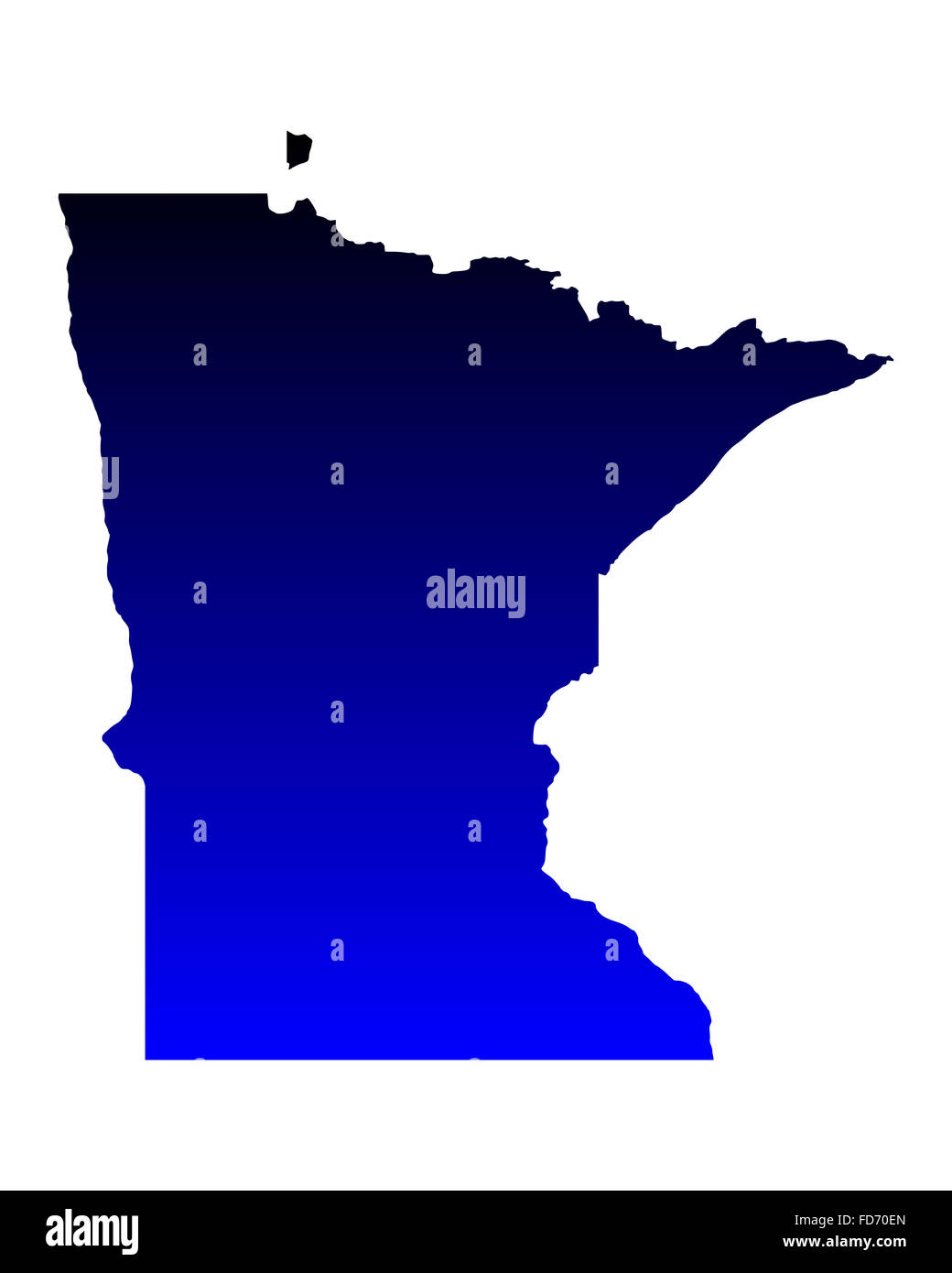 Map of Minnesota Stock Photo - Alamy