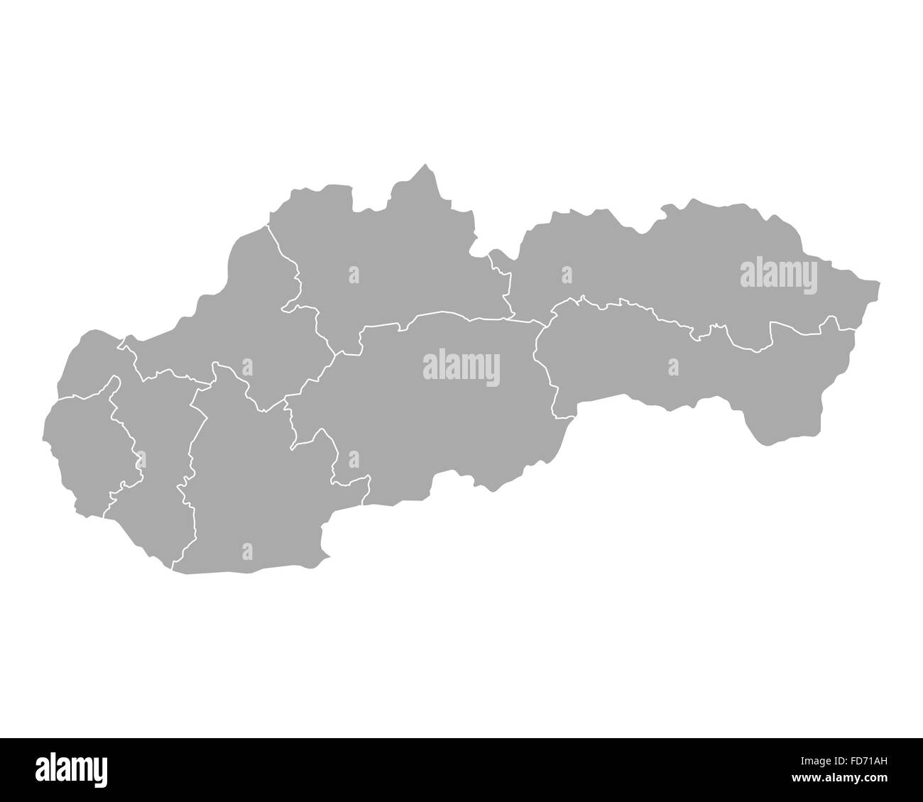 Map of Slovakia Stock Photo - Alamy