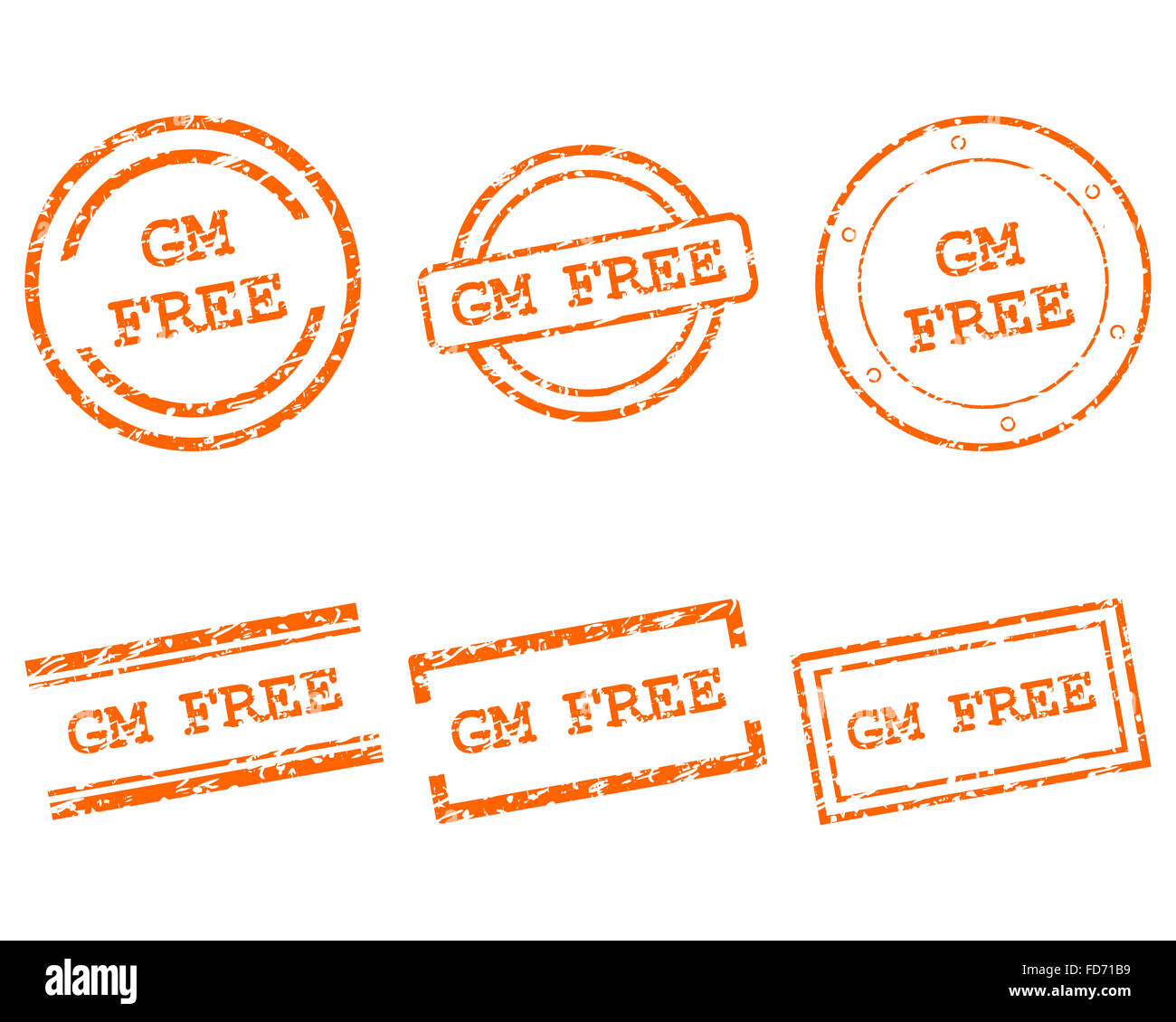 GM free stamps Stock Photo - Alamy