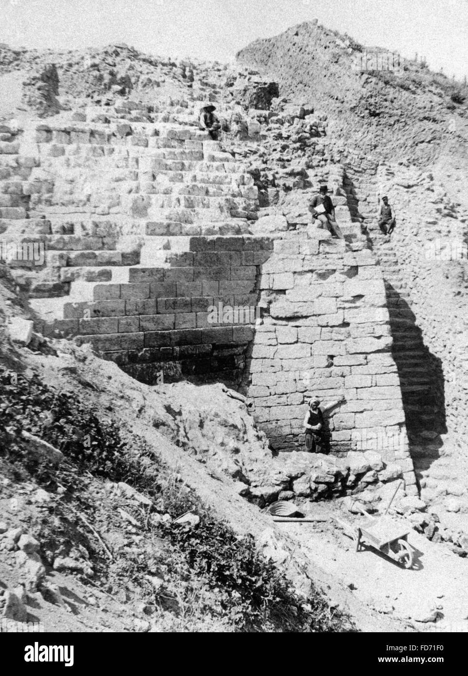 Excavations in Troy, 1880s Stock Photo - Alamy