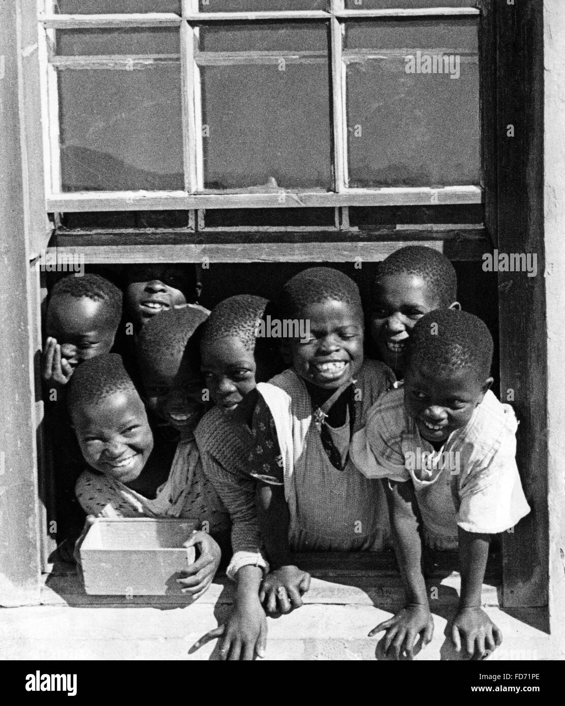 Zulu-children in South Africa, 1938 Stock Photo - Alamy