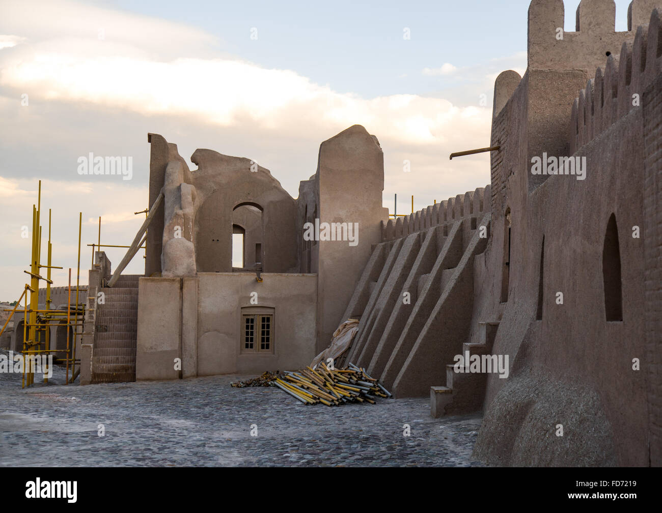 restoration of the old citadel of arg-é bam, Kerman Province, Bam, Iran ...