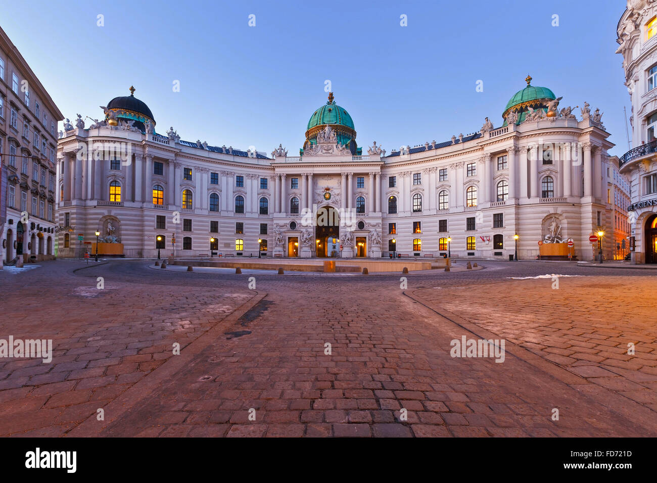 Square in front of the Hofburg palace in Vienna Stock Photo - Alamy