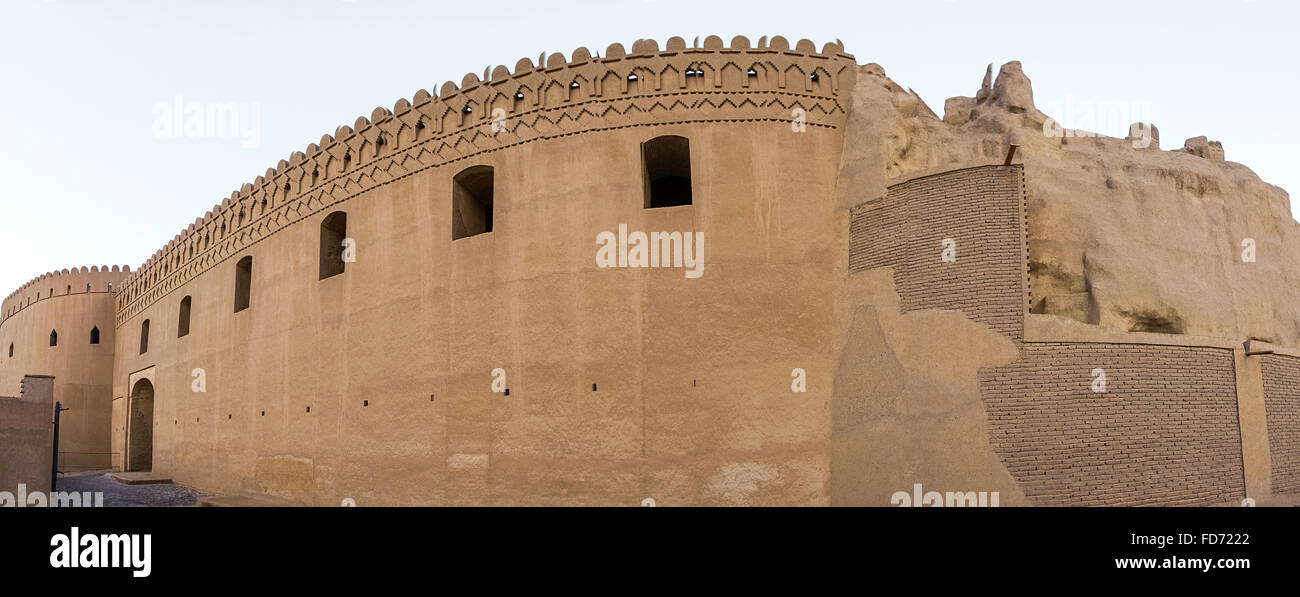panorama of the old citadel of arg-é bam, Kerman Province, Bam, Iran ...