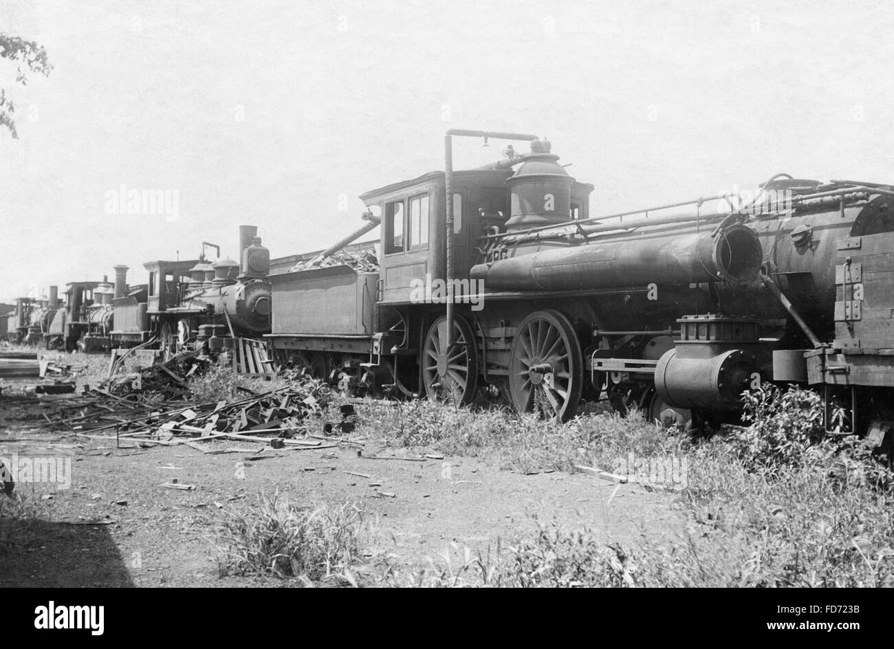 Locomotive cemetery in the USA, 1933 Stock Photo - Alamy