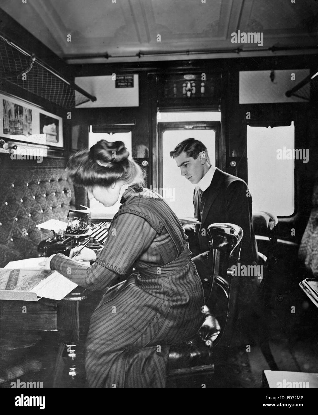 Train ride, 1910 Stock Photo - Alamy