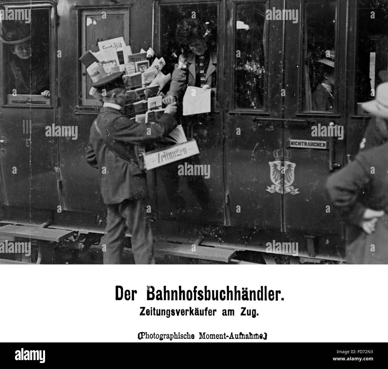 Newspaper vendor train hi-res stock photography and images - Alamy