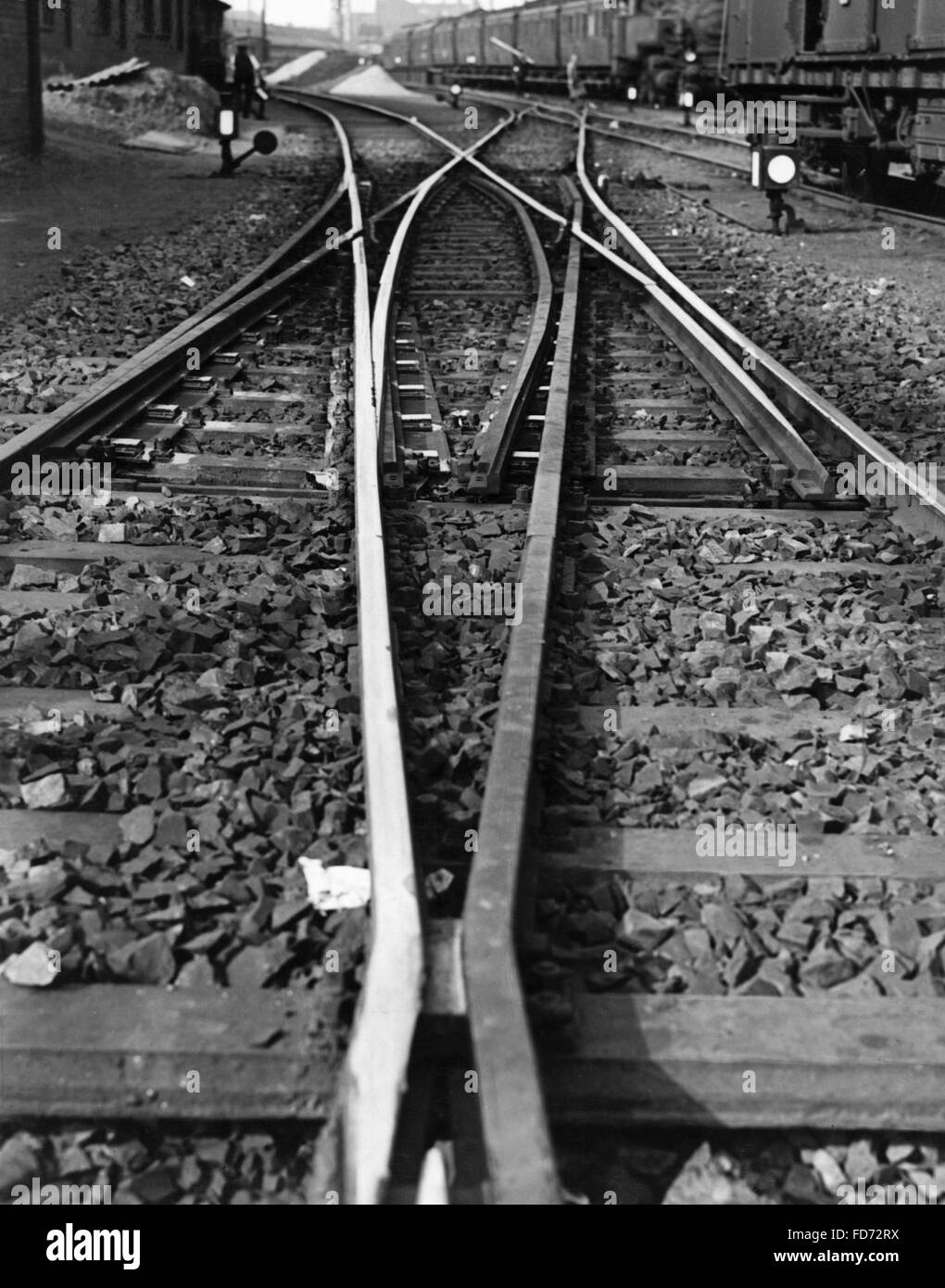 Railroad switches Black and White Stock Photos & Images - Alamy