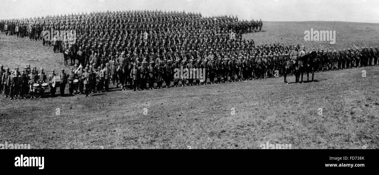 German battalion in World War 1, 1914 Stock Photo - Alamy