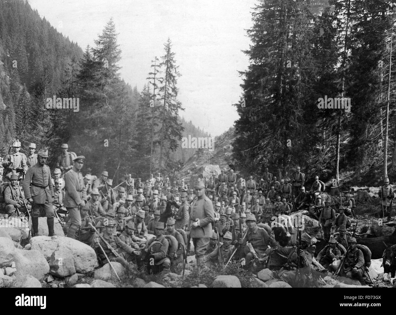 German riflemen in Tyrol, 1917 Stock Photo - Alamy