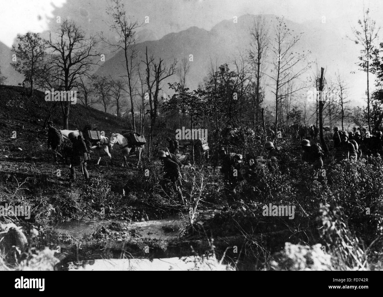 German troops in the Isonzo valley, 1917 Stock Photo - Alamy