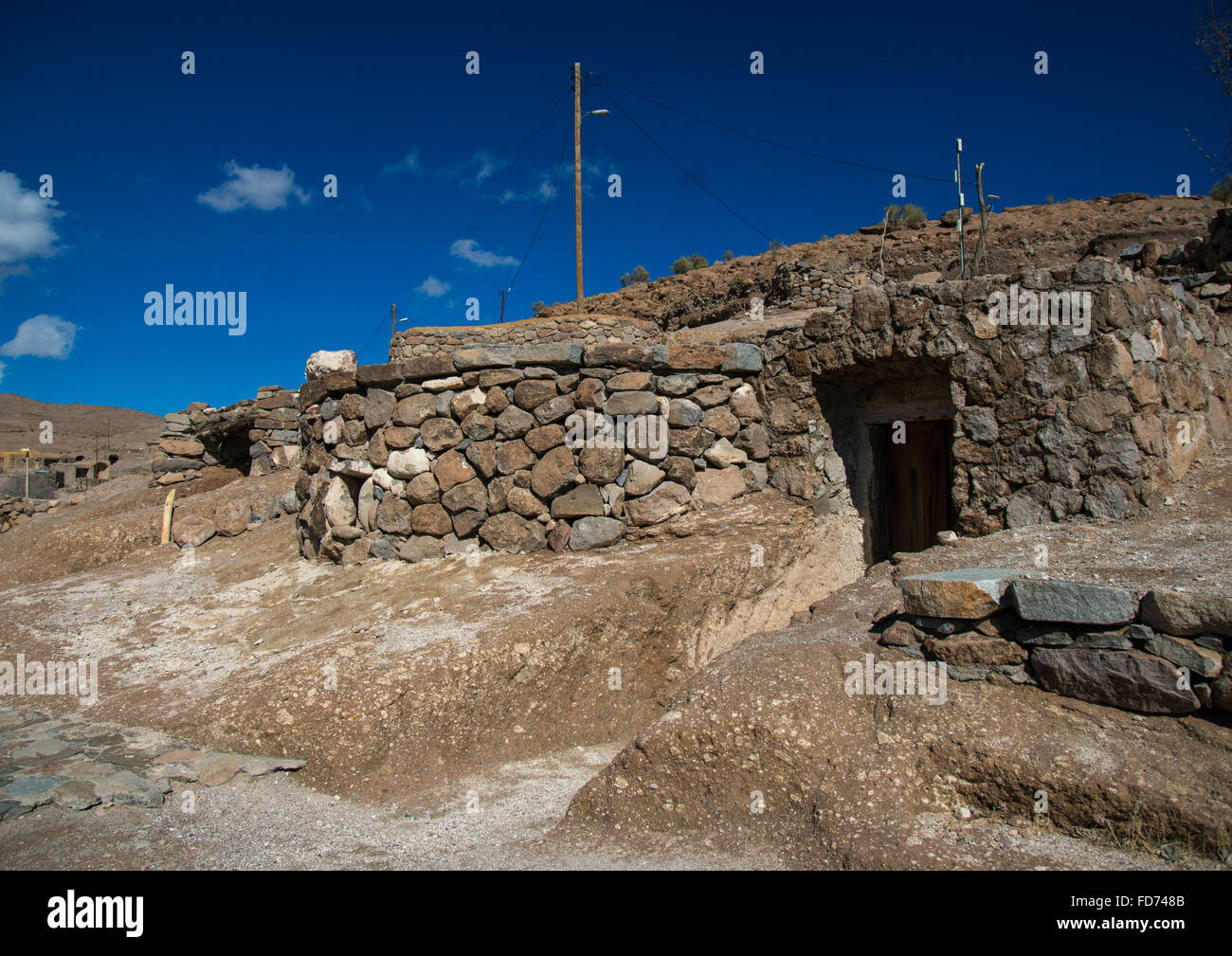 troglodyte village, Kerman province, Meymand, Iran Stock Photo - Alamy