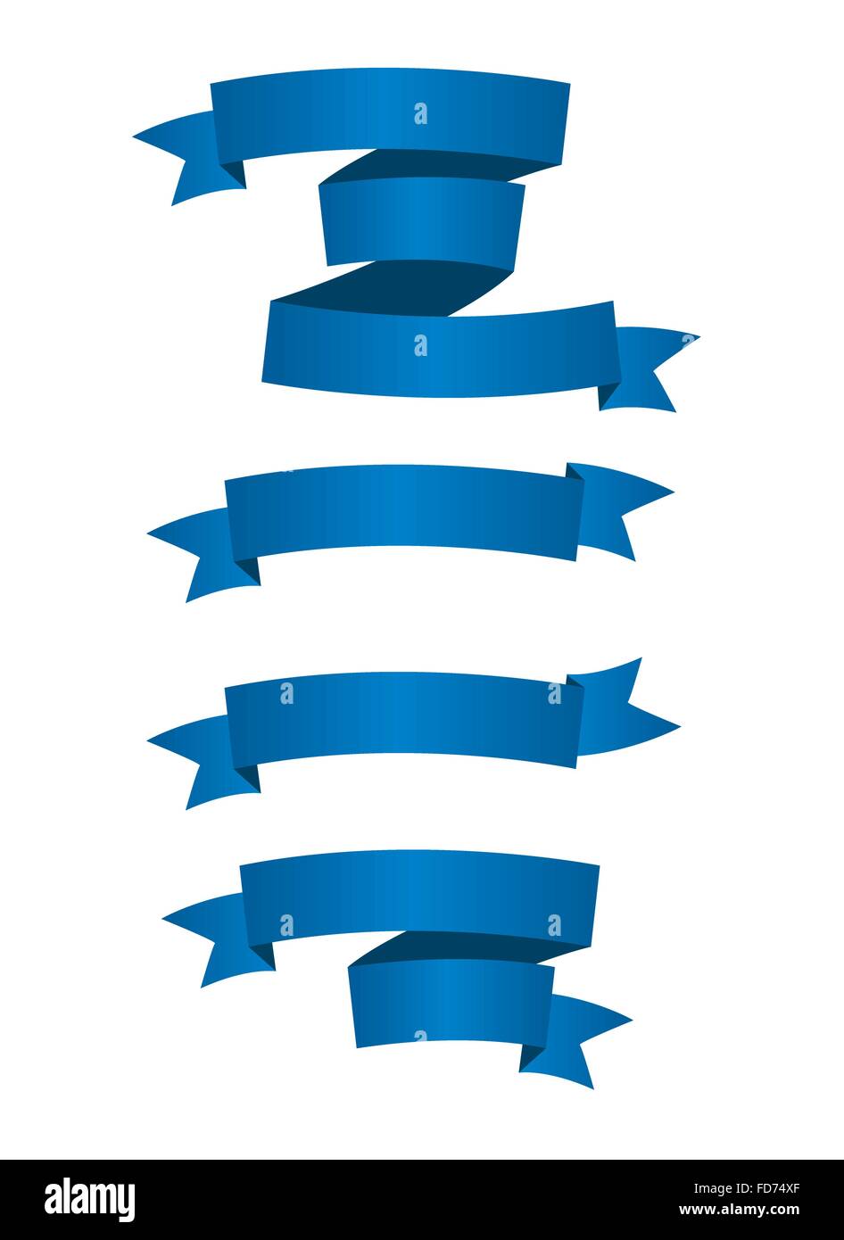 Beautiful Blue Ribbon Label Vector Illustration Stock Vector Image ...