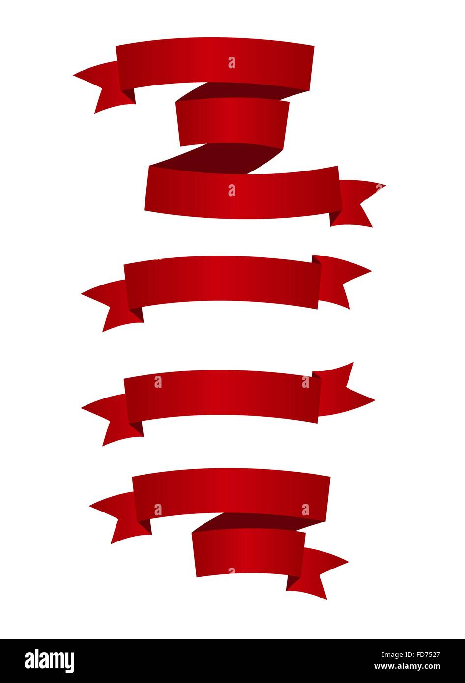 Beautiful Red Ribbon Label Vector Illustration Stock Vector Image & Art ...