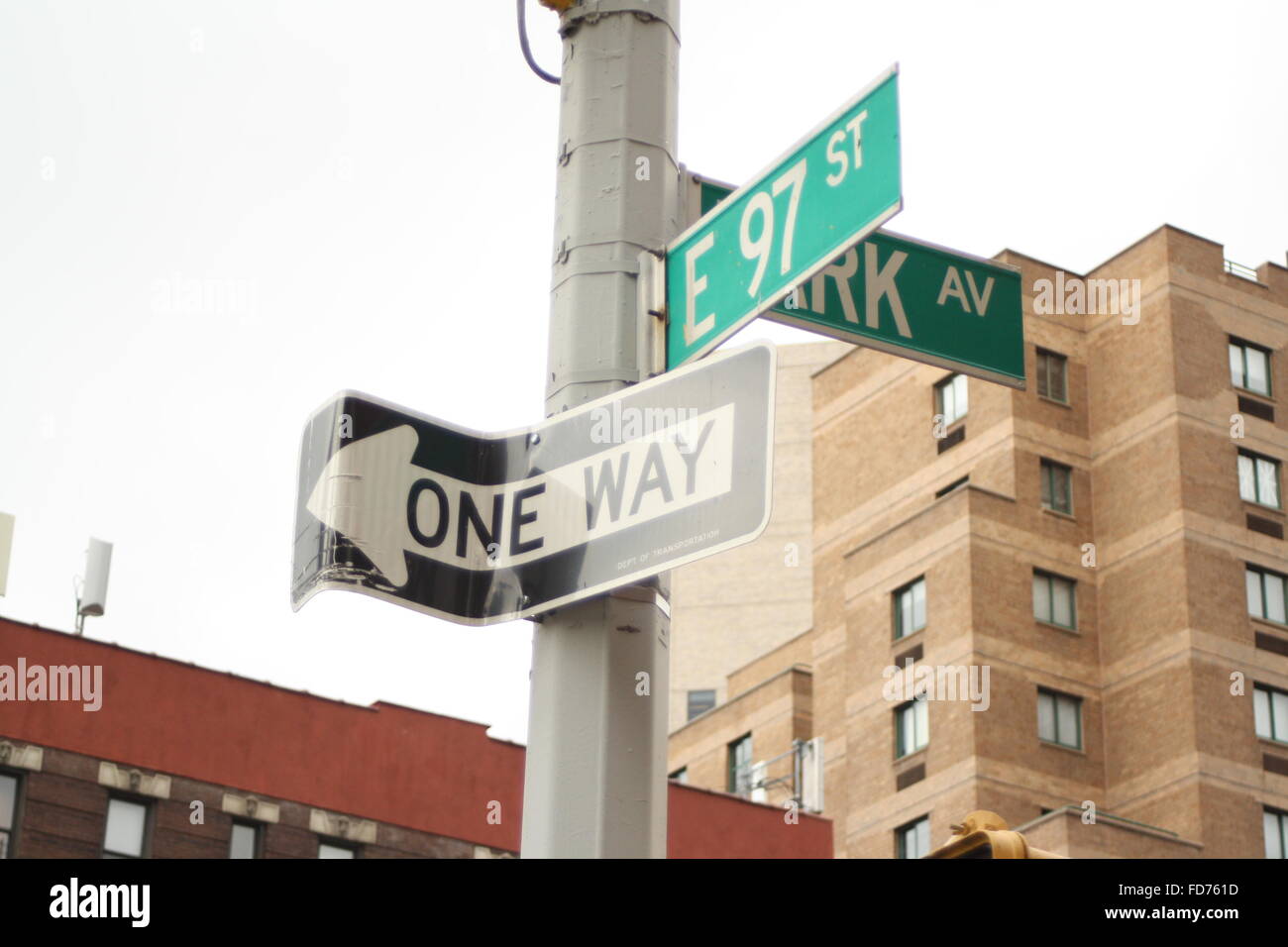 Ruined one way sign after hurricane Sandy Stock Photo - Alamy
