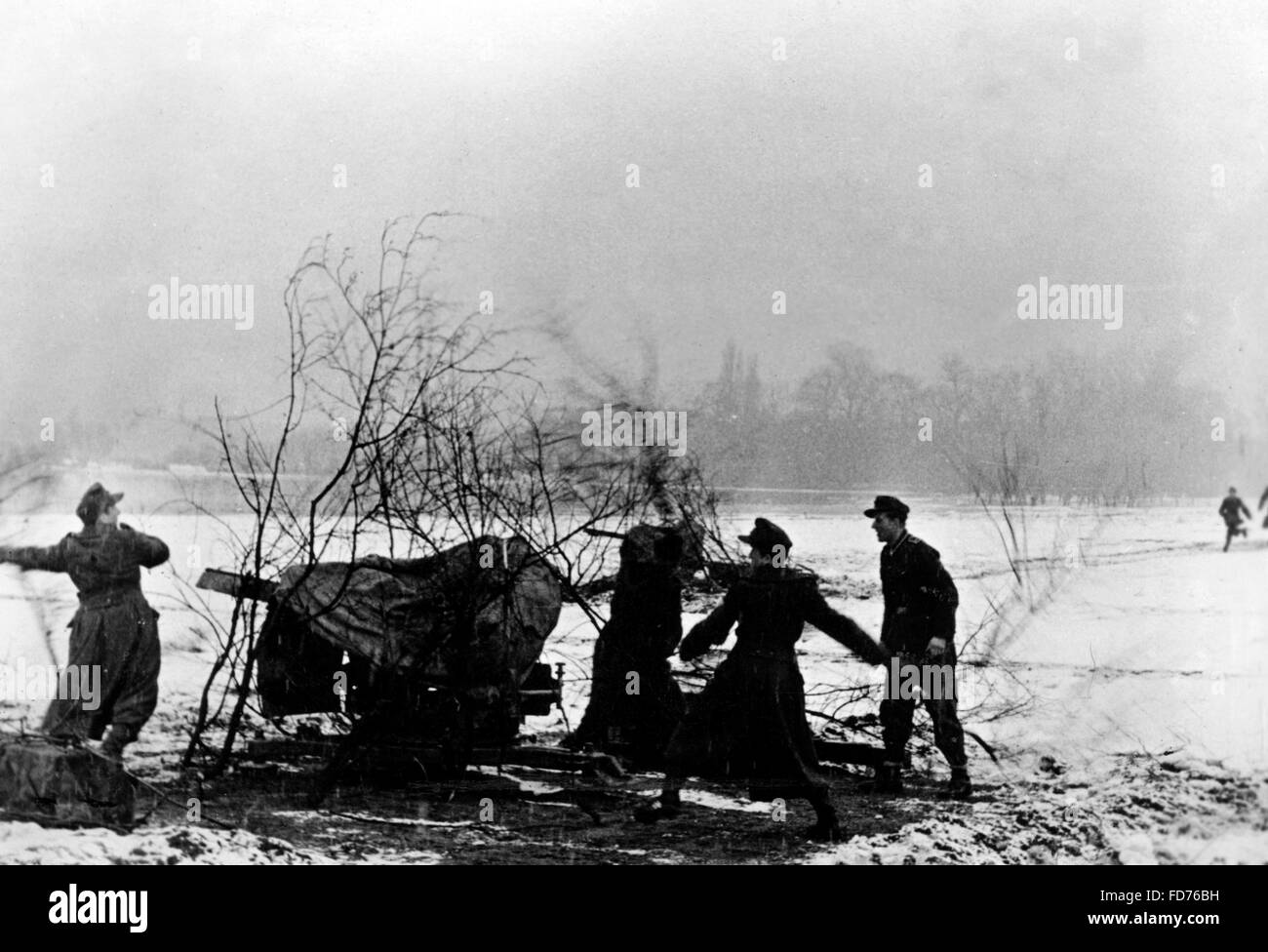 German flak position in Hungary, 1945 Stock Photo - Alamy
