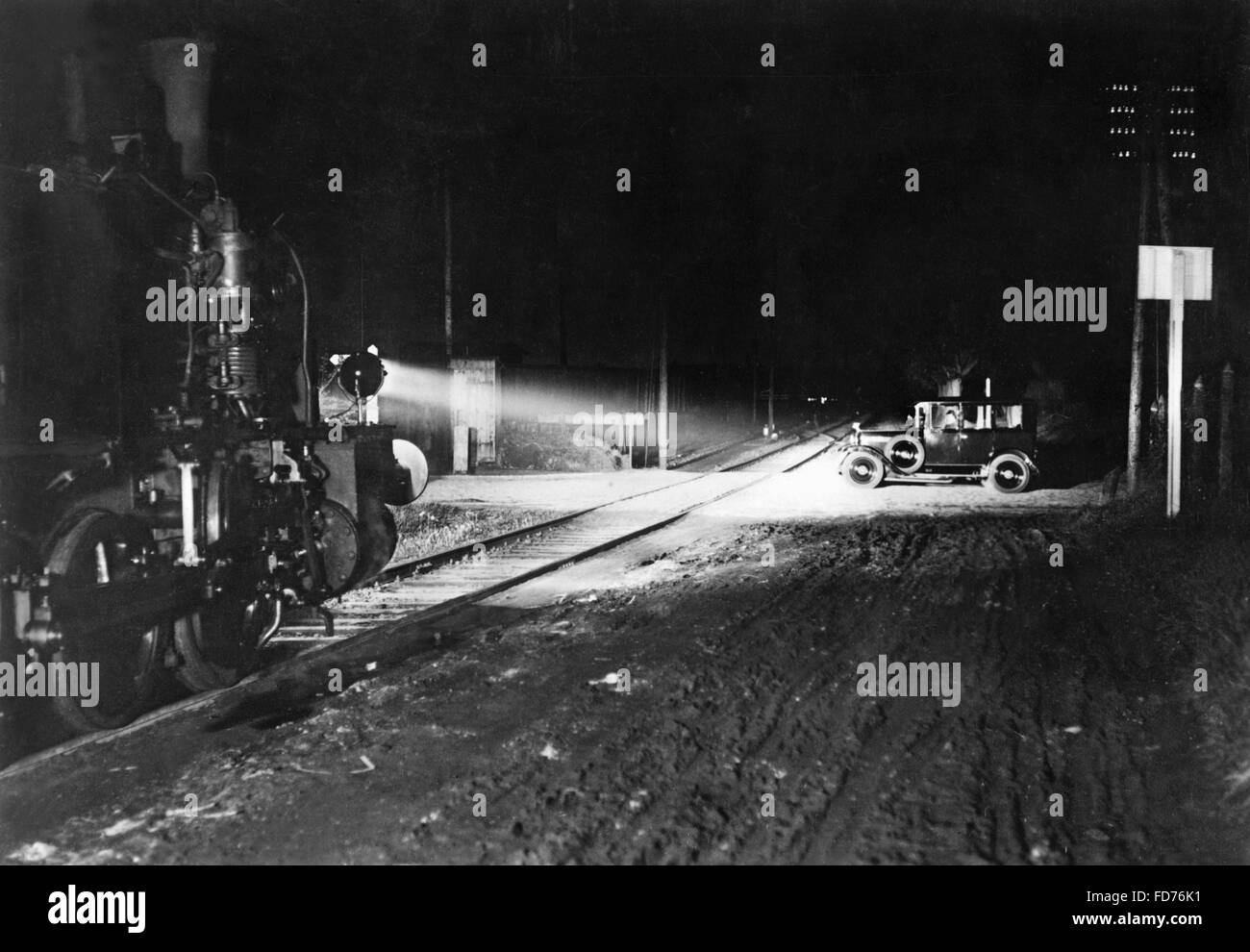 Railroad crossing, 1929 Stock Photo - Alamy