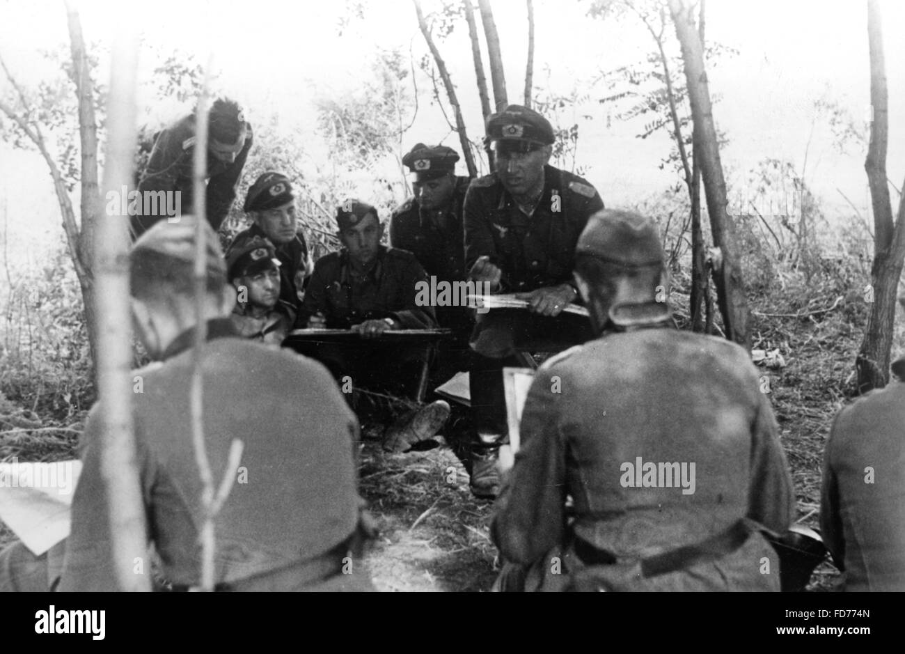 Issue of orders on the Eastern Front, 1941 Stock Photo - Alamy