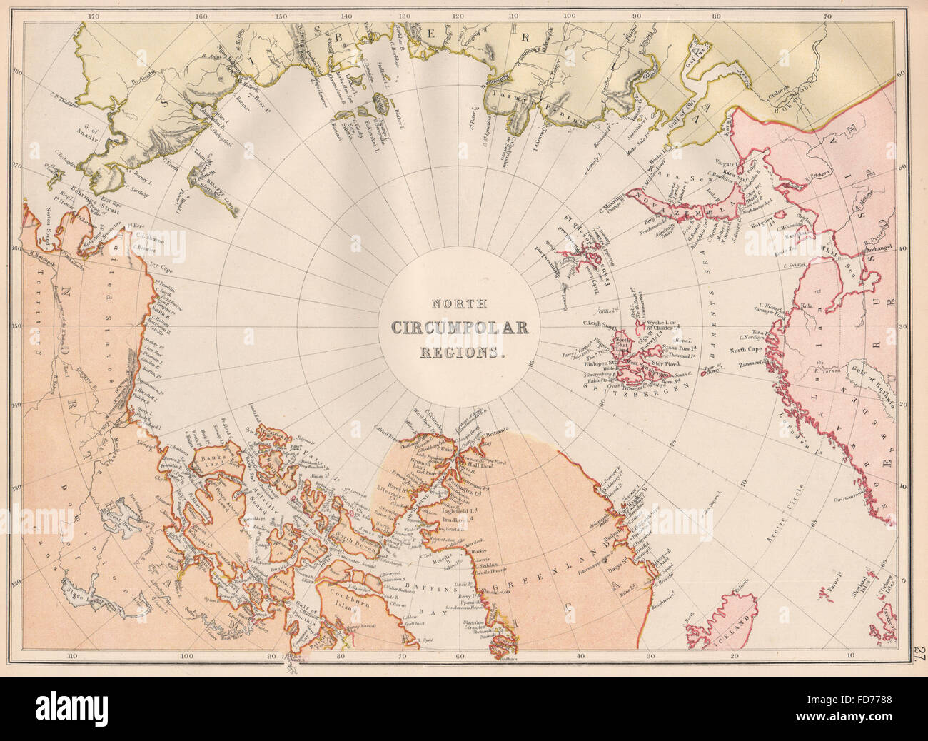 World map 19th century incomplete hi-res stock photography and images ...