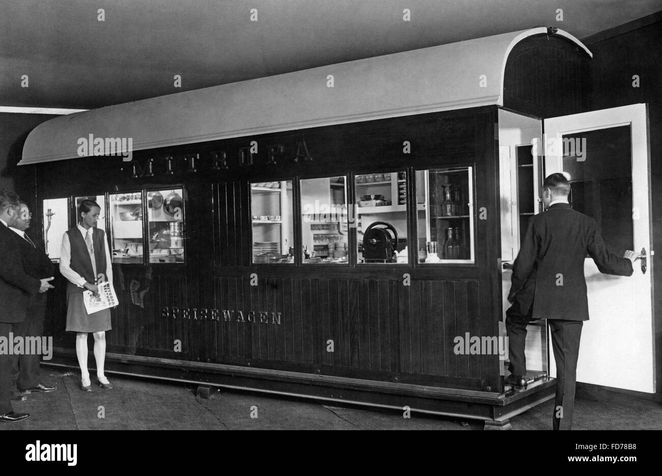 Dining car kitchen, 1928 Stock Photo - Alamy
