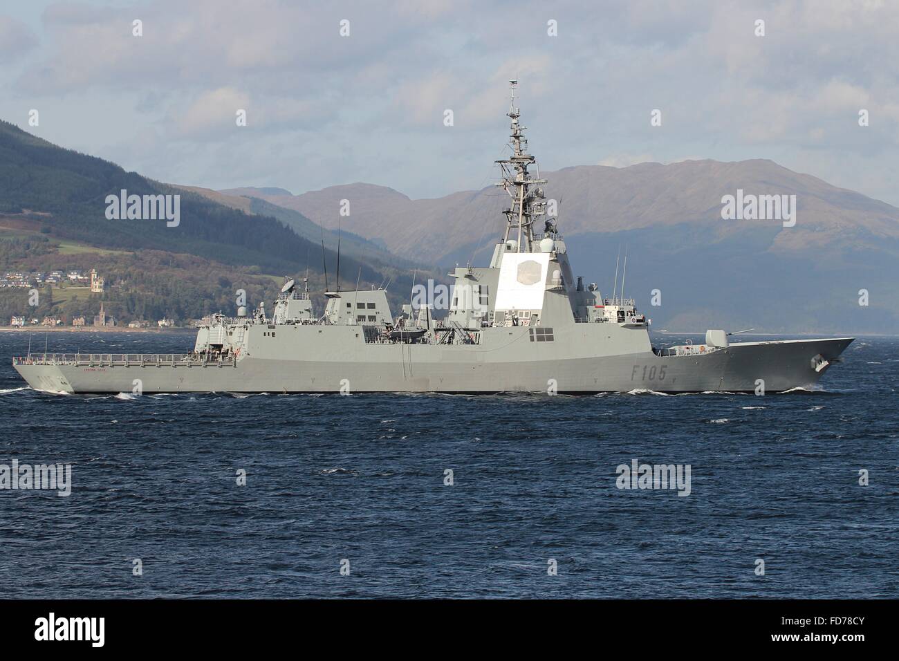 SPS Cristóbal Colón, an Alvaro de Bazan-class frigate of the Spanish ...